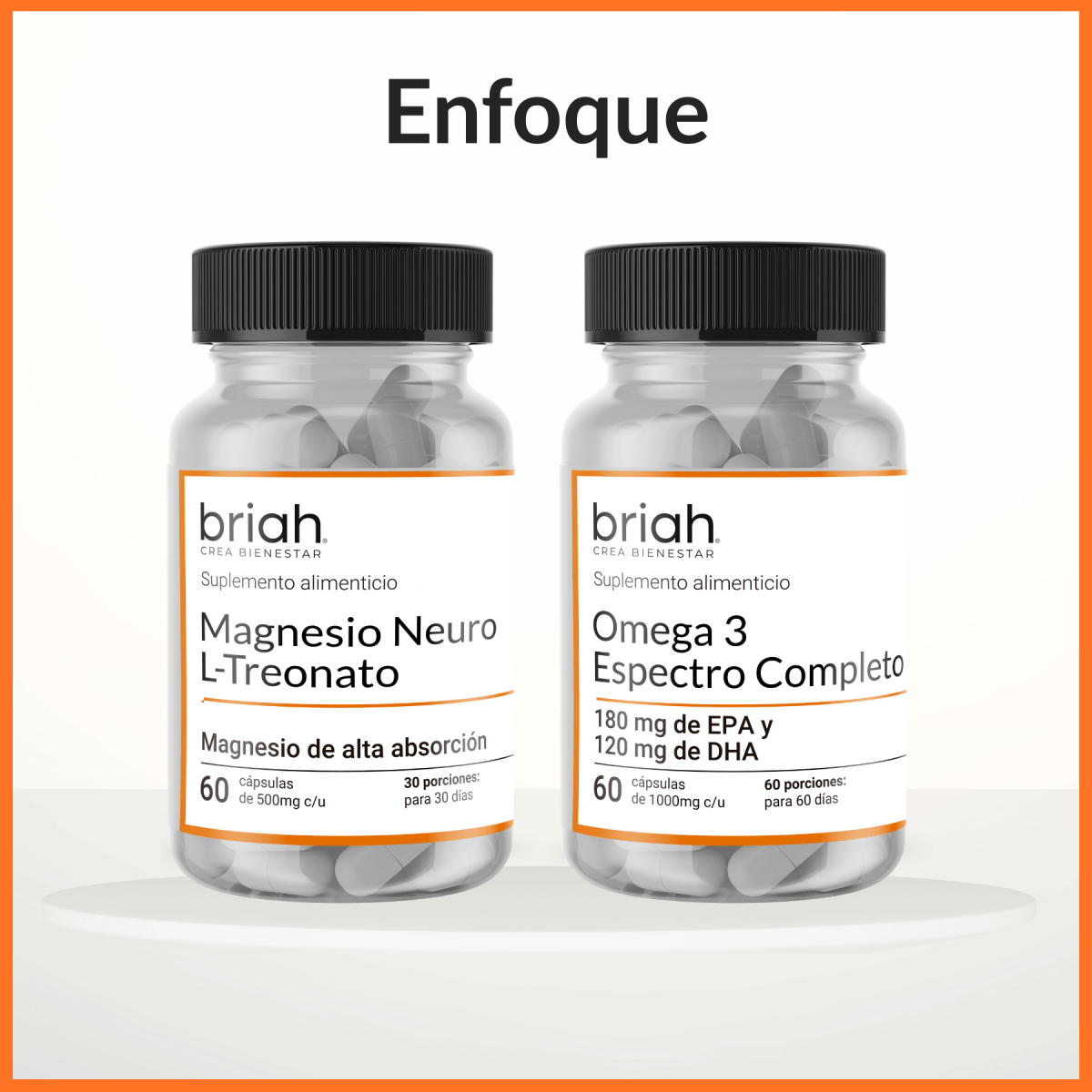 L Treonato de Magnesio + Omega 3 de espectro completo | Kit de Supleme