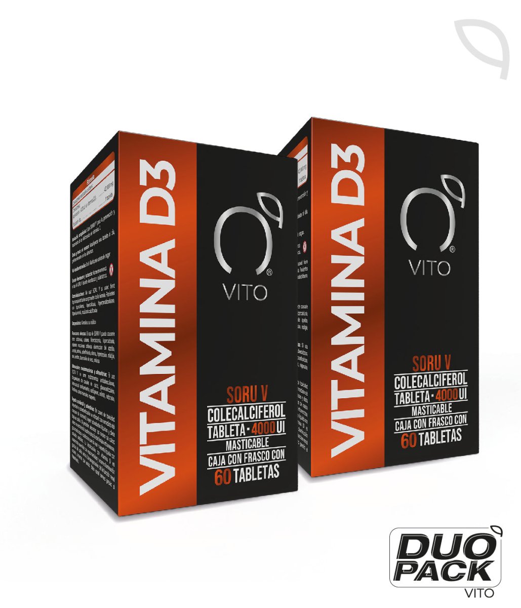 DUO: Vitamina D3 4000 UI de Vito | Contribuye en la Función Ósea y Den