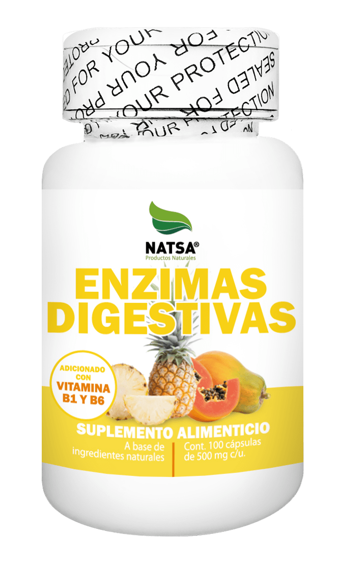 Enzimas Digestivas Bromelina, Papaína y Vitaminas B | Natsa