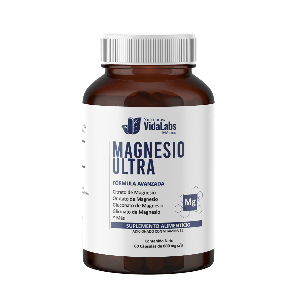 Magnesio ULTRA | Vida Labs | Citrato y Glicinato | 60 cápsulas
